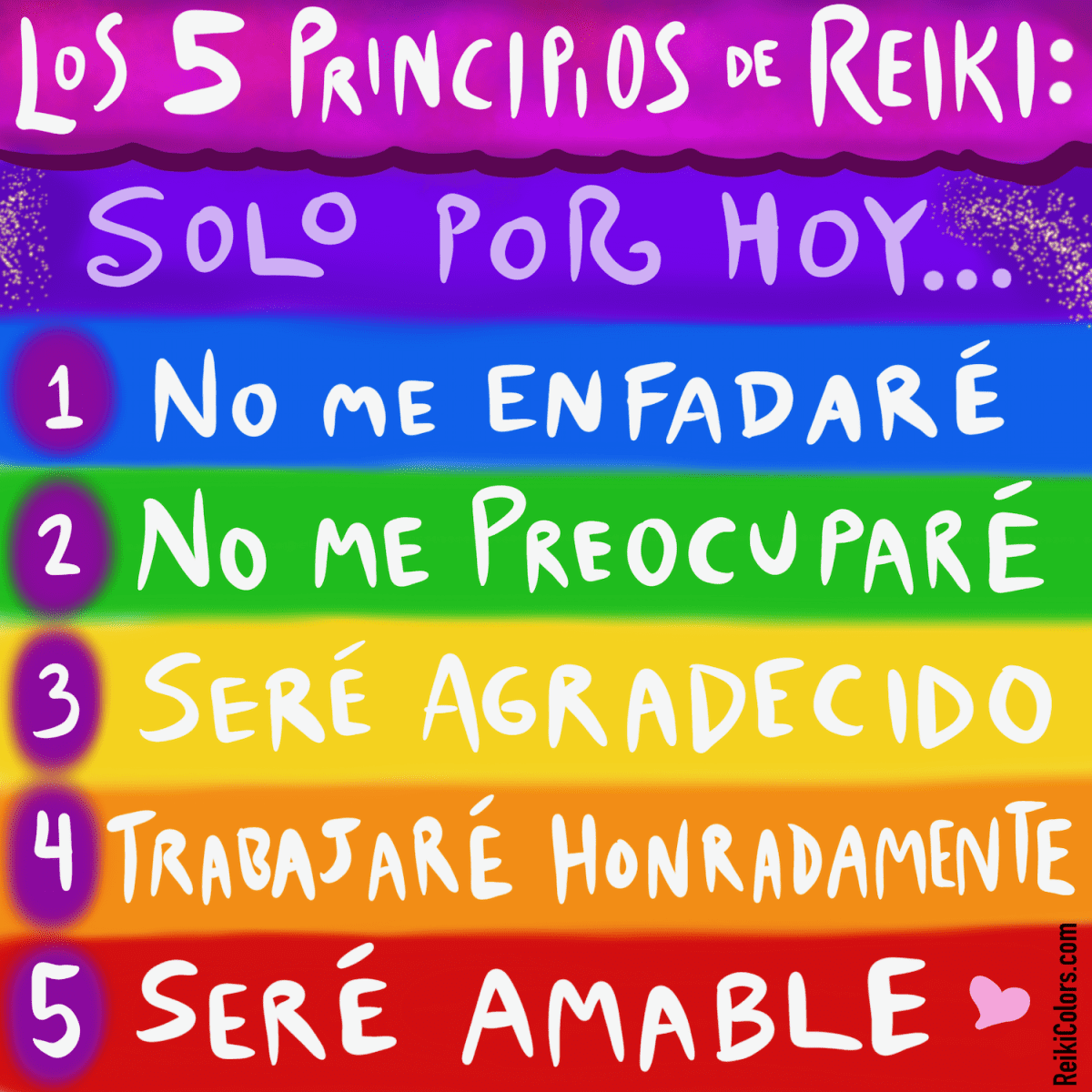 Principios de Reiki: 5 Ideas Inspiradoras - Reiki Colors